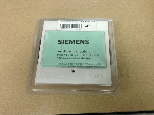 SIEMENS FS-TRI-R RELAY MODULE FOR FS-100 FIRE SEEKER ALARM PANEL 500 ...