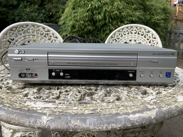 LG LV-880 VCR VHS Video Cassette Player Recorder 6 Head Silver - NO ...