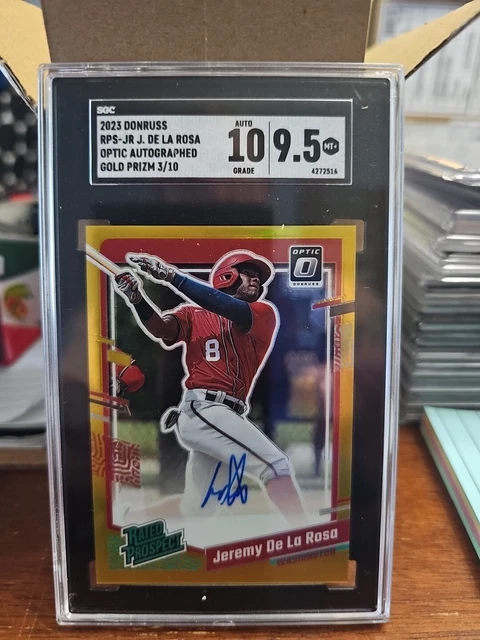 JEREMY DE LA Rosa 2023 Donruss Optique Coted Prospect Or Auto 3/10 EUR ...