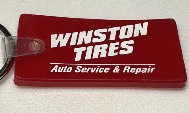 VINTAGE WINSTON TIRES Auto Service Repair Car Automotive Shop Keychain ...