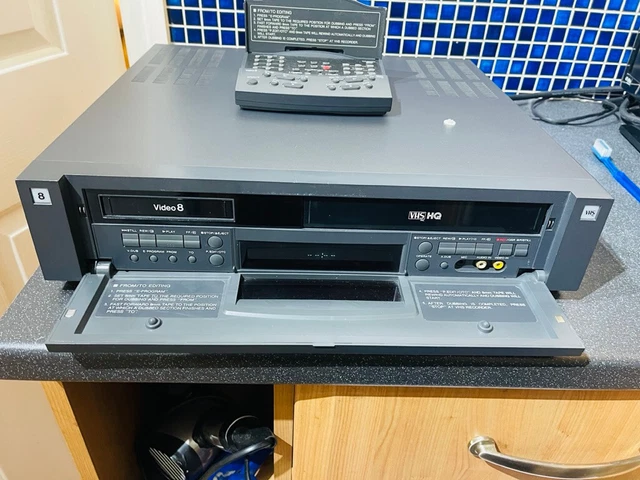 GOLDSTAR R-DD10I 8MM Video 8 / VHS Recorder Combi Audio Dubbing Editing ...