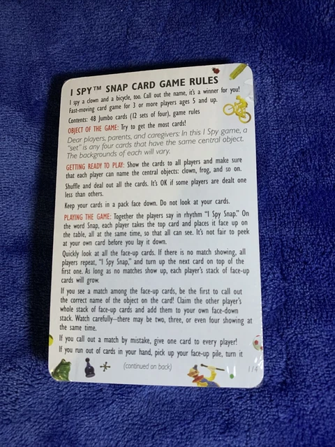 I SPY SNAP 48 Jumbo Cards - Kids/Family/Adult Party Card Game 5+ New ...