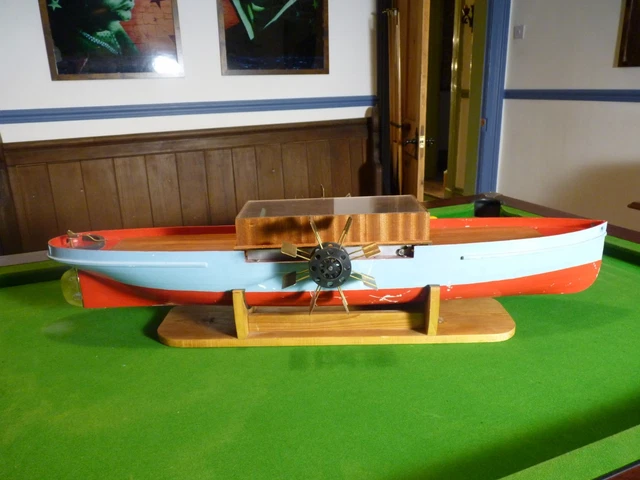 RARE VINTAGE BIG 3’ Model Paddle Boat With Twin Spring Regulated ...