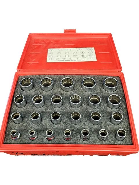 SNAP-ON SM DEEP Well Metric Socket Set 1/2" Drive 32 28 24 19 17 10mm ...