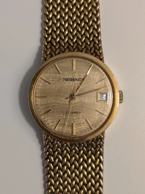 VINTAGE WORKING REGENCY 17 Jewels Date Dial Mechanical Swiss Made Watch ...