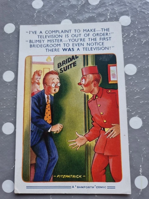 VINTAGE SAUCY SEASIDE Comic Postcard BAMFORTH Brown Triangle No 1611 ...