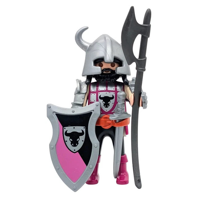 PLAYMOBIL FIGURINE DE guerrier violet avec bouclier et arme EUR 5,50 ...