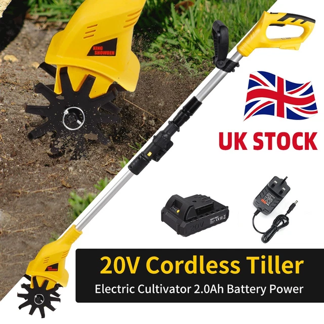 CORDLESS CULTIVATOR ROTAVATOR Tiller Garden Allotment Veg Patch Soil W ...