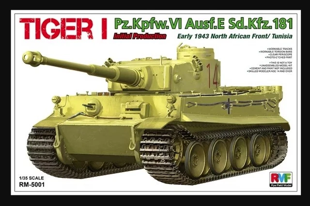 RYE FIELD MODEL RFM 1/35 Pz.Kpfw.VI Ausf.E Sd.Kfz. 181 Tiger I Early ...