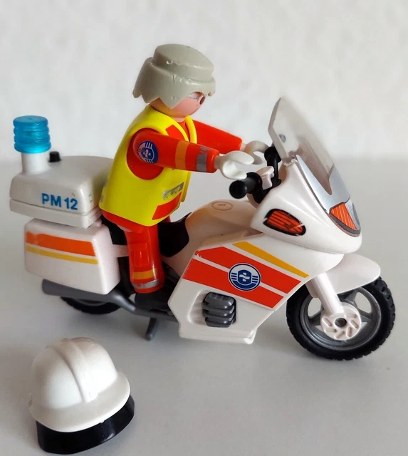 PLAYMOBIL CITY ACTION Notarzt - Motorrad mit Figur und Licht ohne OVP ...