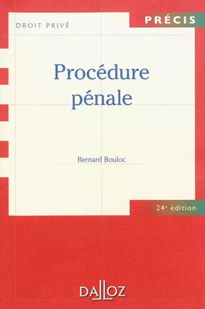 PROCÉDURE PÉNALE - 24e éd., Bernard Bouloc EUR 6,49 - PicClick FR