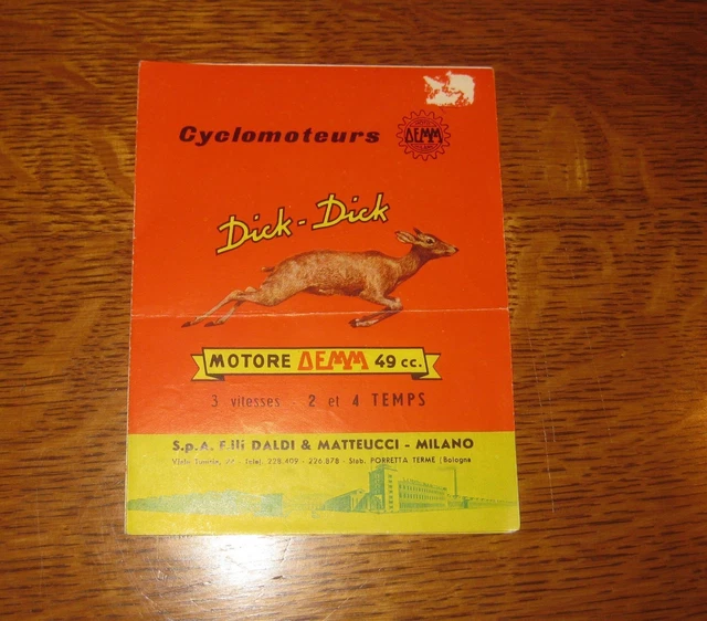 Catalogue Cyclomoteur Dick Dick Moteur Demm 1957 Eur 1200 Picclick Fr