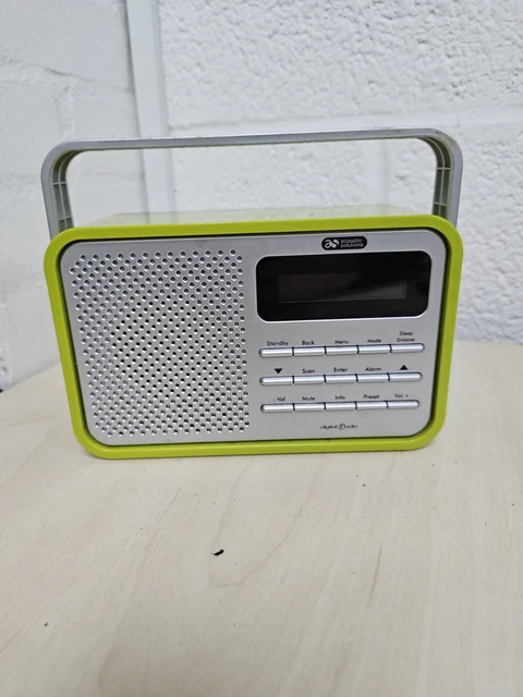 ACOUSTIC SOLUTIONS PORTABLE DAB Digital Radio - Gloss Green £19.99 ...