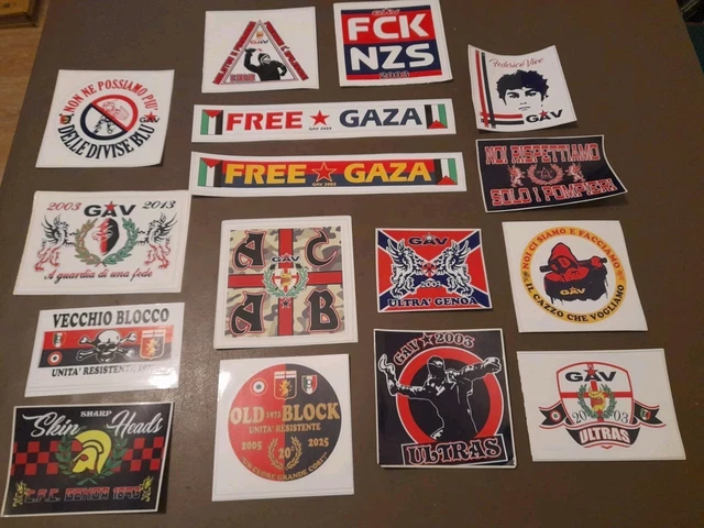 LOTTO 16 ADESIVI Stickers Ultras Genoa Gradinata Nord EUR 19,00 ...