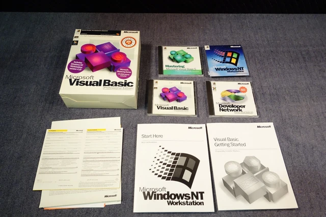 MICROSOFT VISUAL BASIC, Professional Edition, Version 5.0, FULL RETAIL ...