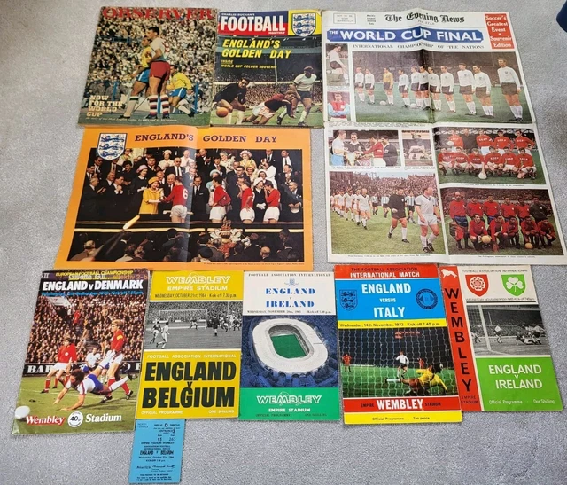 ENGLISH FOOTBALL MEMORABILIA Job Lot Ticket Programmes Posters Ect ...