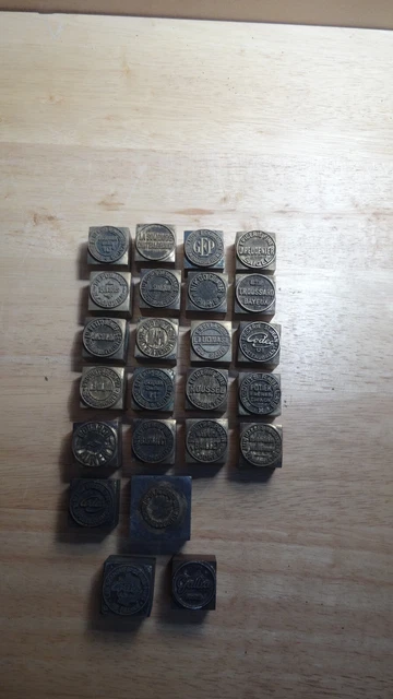 ANCIENNE MATRICE TAMPON en bronze des années 1920 ( pub nom de commerce ...