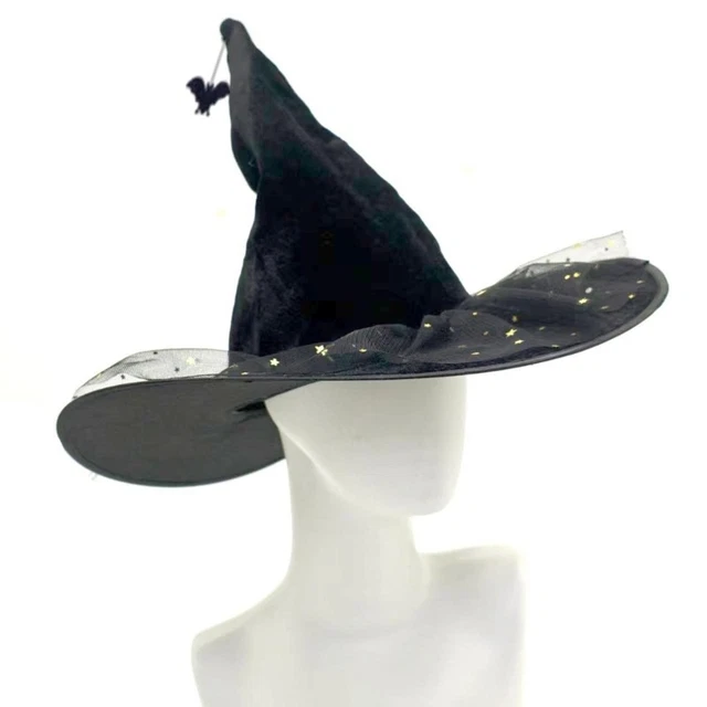 WITCH COSTUME HAT 36cm High Pointed Wizard Hat for Women Masquerade ...