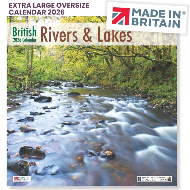 CALENDAR 2026 BRITISH Rivers Lakes Landscape Gifts MADE IN BRITAIN ...