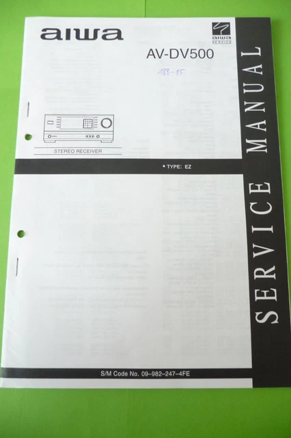 SERVICE MANUAL INSTRUCTIONS for Aiwa AV-DV500, Original $21.94 - PicClick CA