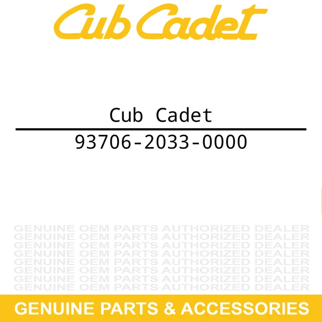 CUB CADET 93706-2033-0000 Bearing 6203Dla8 Challenger CX700 CX500 700 ...