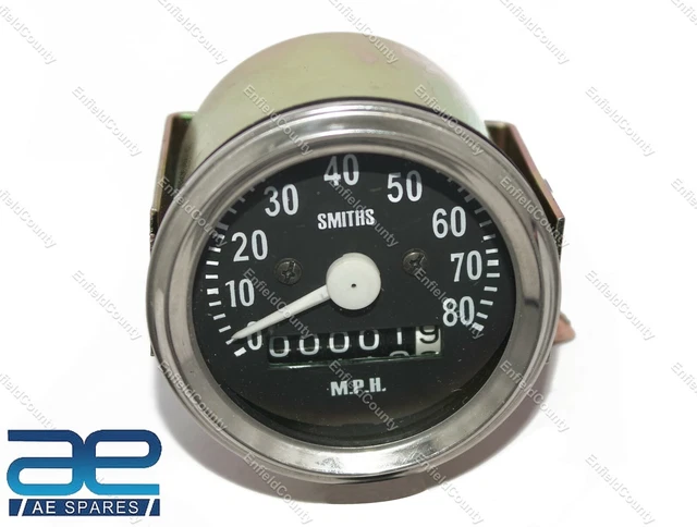 SMITHS REPLICA SPEEDOMETER 80 Mph 2.5" For Norton BSA Royal Enfield ...