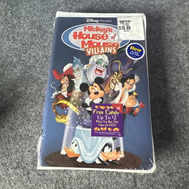 DISNEY PRESENTS MICKEY’S House Of Mouse Villains VHS Clamshell Case NEW ...