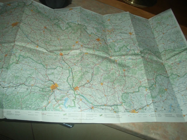 CESKOSLOVENSKO CSSR TSCHECHOSLOWAKEI Automapa Straßenkarte Autokarte ...