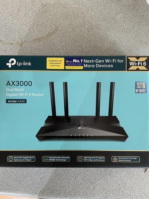 TP-LINK ARCHER AX3000 6 Port 1000Mbps Wireless Router - Black £85.47 ...