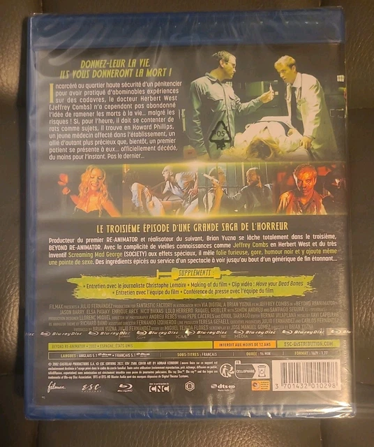 BEYOND RE-ANIMATOR BLU-RAY New French Import Region B £12.93 - PicClick UK