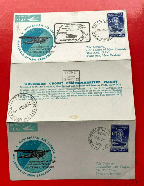 1958 AUSTRALIAN & New Zealand Air League Letter Card - Teal Airways $27 ...