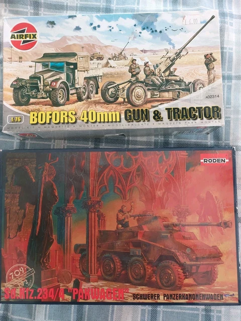 AIRFIX/RODEN BOFORS 40MM Gun & Tractor/ Pakwagen Sd Kfz.234 £8.99 ...