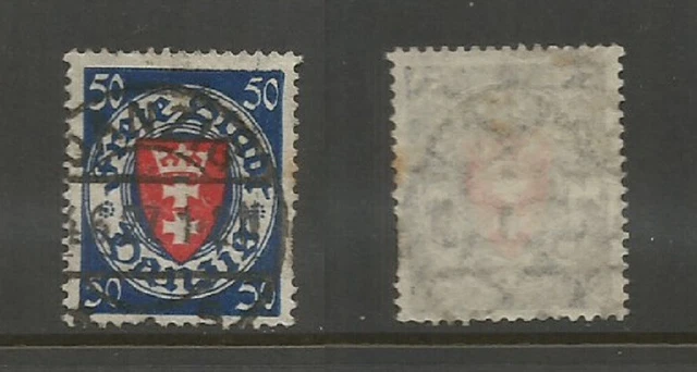 DANZIG FREE STATE Stamp 1924 Coat of Arms 50pfg SG 196 Used £2.00 ...