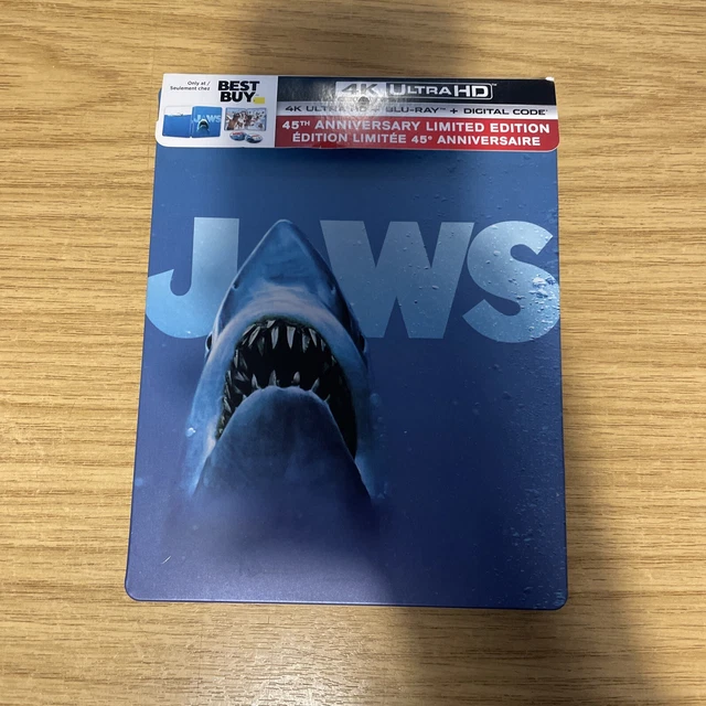JAWS 4K ULTRA HD 45th ANNIVERSARY LIMITED EDITION STEEL BOOK £44.99 - PicClick UK