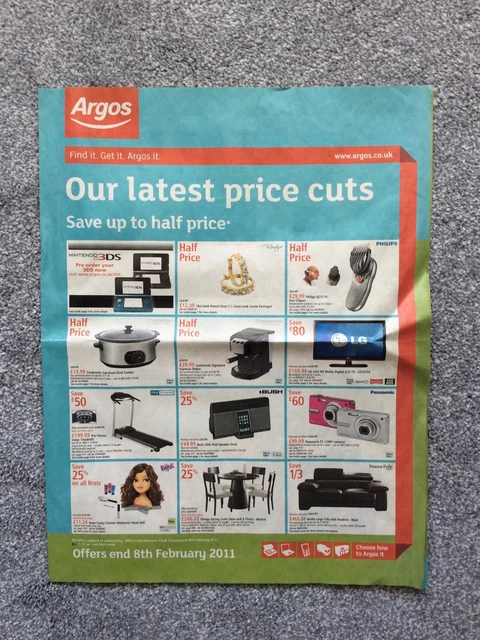 ARGOS PAPER Catalogue 2011. £3.99 - PicClick UK