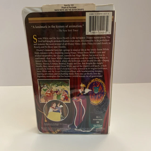 WALT DISNEY - Peter Pan, Snow White, Lion King, Pinocchio - All 4 VHS £ ...