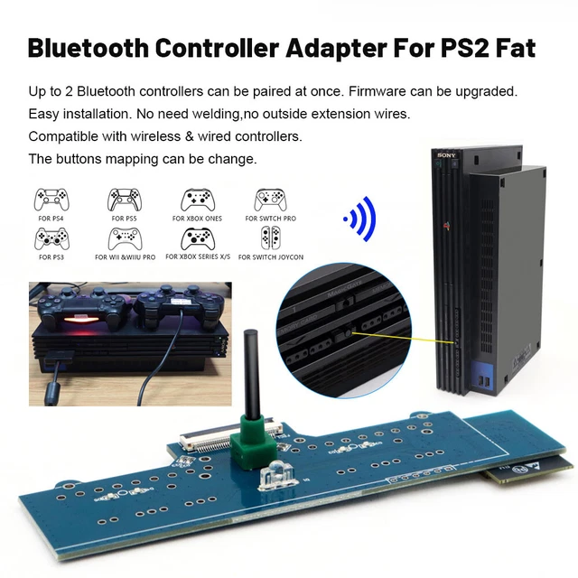 IBLUECONTROLMOD BLUETOOTH WIRELESS Controller Internal Adapter For PS2 ...