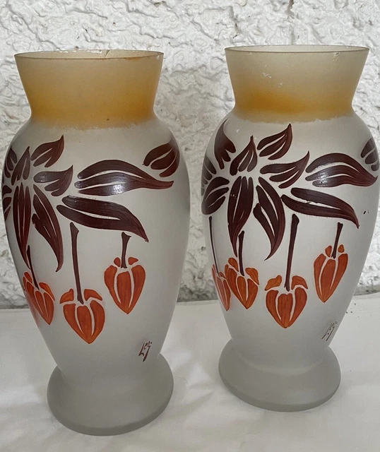 VASES ART NOUVEAU Legras Émaillé 1900/666869V30 EUR 80,00 - PicClick FR