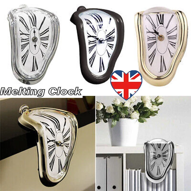 SALVADOR DALI MELTING Clock Distorted Table Clock Surrealism Decor for ...