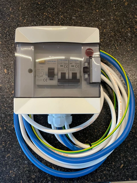 PREWIRED MAINS CONSUMER Unit Fuse Box Camper Van 230V Double Pole RCD ...