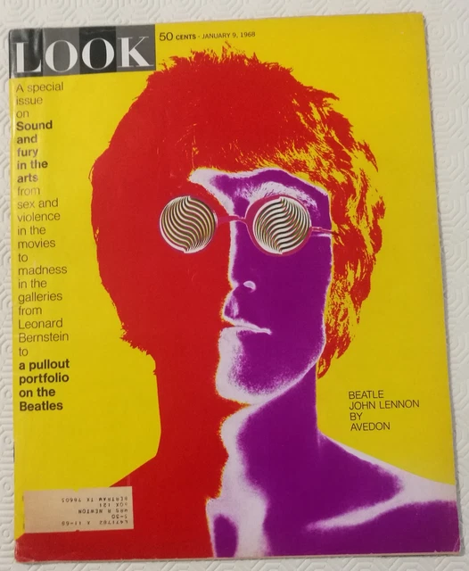 LOOK MAGAZINE JAN 1968 The Beatles John Lennon Richard Avedon COMPLETE ...