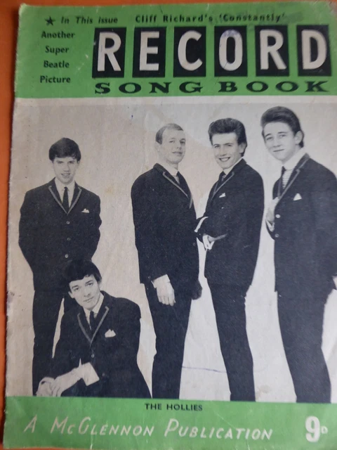 VINTAGE RECORD SONG BOOK Lyrics Words 1960s Hollies Cliff animals ...