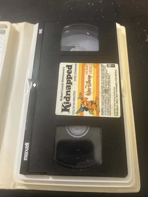 WALT DISNEY HOME Video Kidnapped VHS Tape 111VS Clam Shell Peter Flinch ...