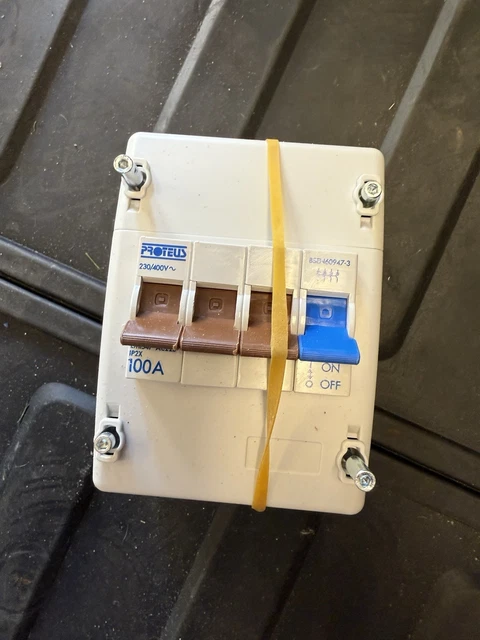 PROTEUS 100A 4 Pole Electricity Meter Isolator Switch Three Phase New ...