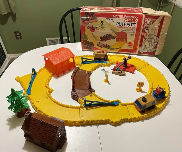 VINTAGE MATTEL PRESCHOOL Camp Putt Putt with Motor Camper with Box 1973 ...