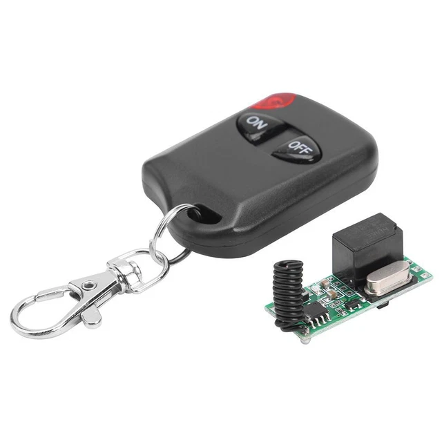 ~ KEY ON OFF Fob with 1CH DC3V-5V Relay Receiver 2 Buttons for Gate ...