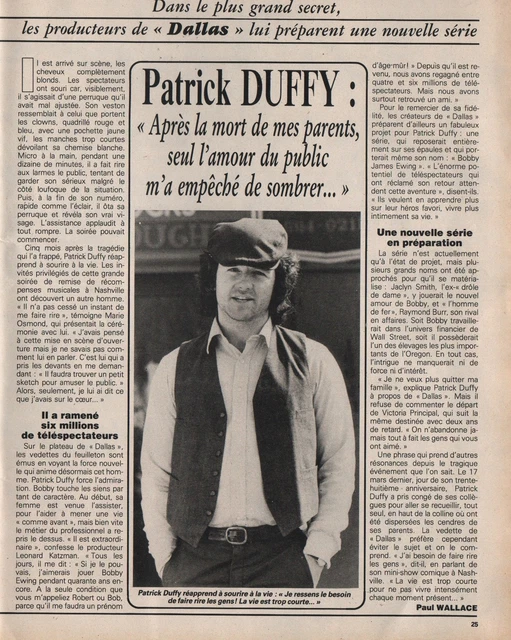 COUPURE DE PRESSE Clipping 1987 Patrick Duffy (1 page) EUR 3,00 ...