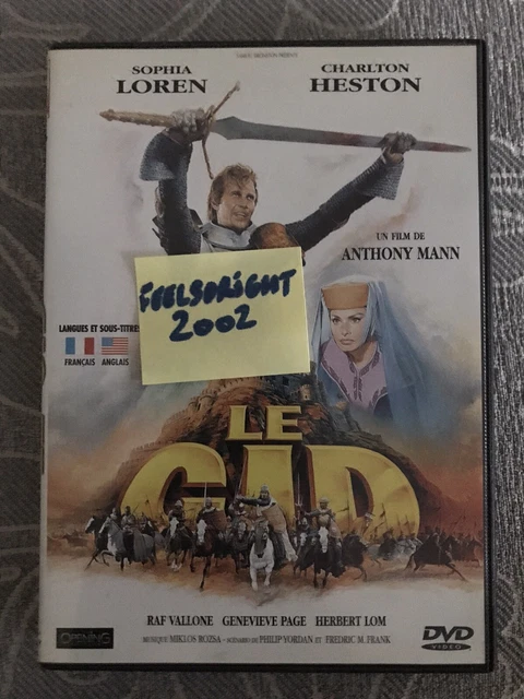 LE CID DVD Charlton Heston Sophia Loren PEPLUM EUR 4,00 - PicClick FR