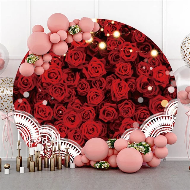 RED ROSE GLITTER Light Happy Birthday Circle Backdrop $35.95 - PicClick AU