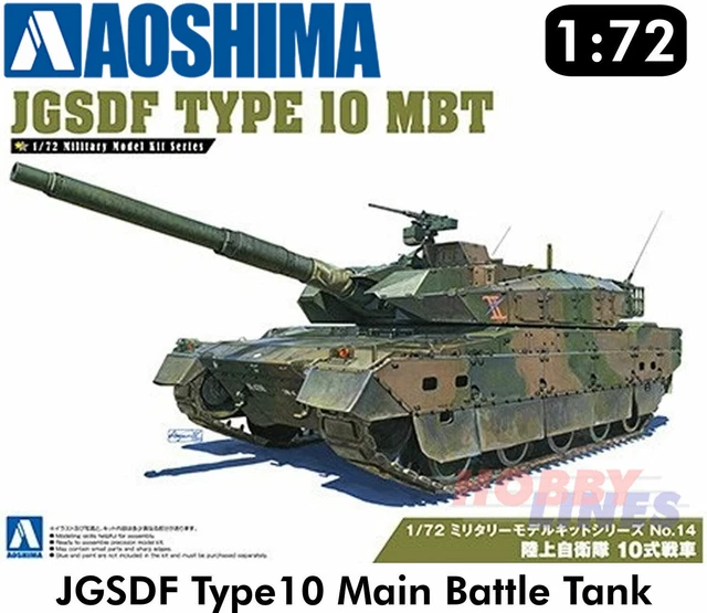 JGSDF TYPE10 MAIN Battle Tank 1:72 scale model kit Aoshima 05431 $18.94 ...